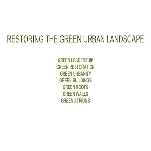 Why is green architecture important? | PPTX
