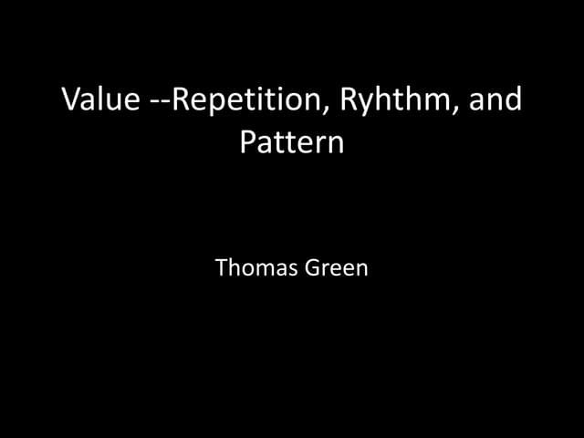 Visual Communication lecture 4 1 rhythm, pattern and repetition | PPTX