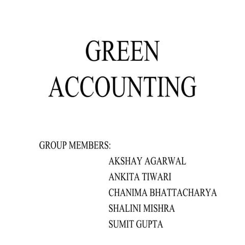 Green accounting | PPT