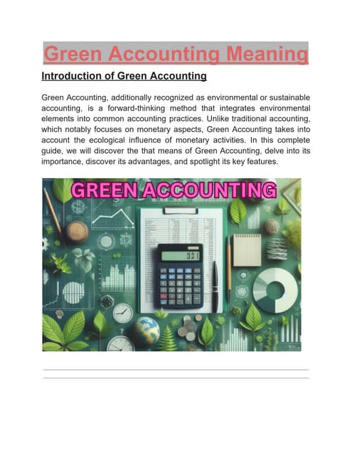 GreenAccounting | PPT