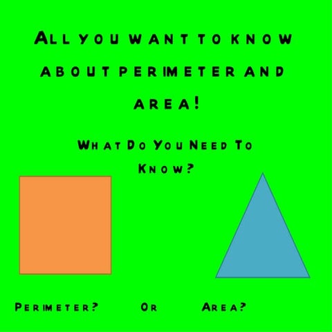 Green all you want to know about perimeter and area | PPT