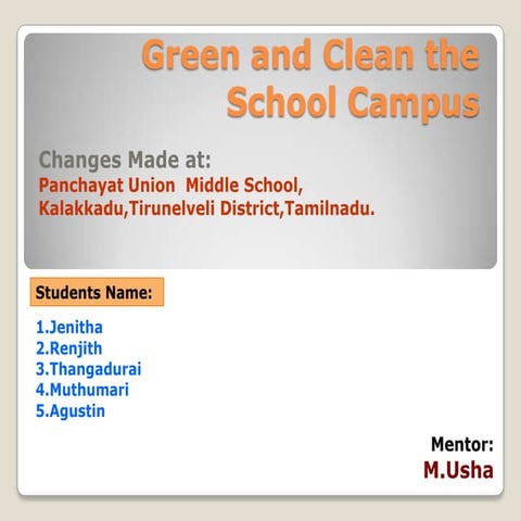 Green and clean the school campus | PPTX