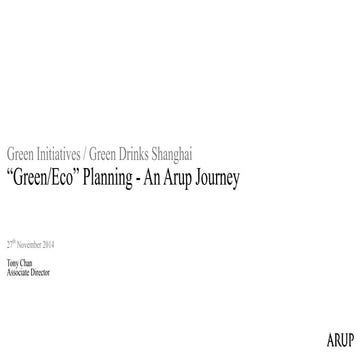 Green and Eco Planning - An Arup Journey | PDF