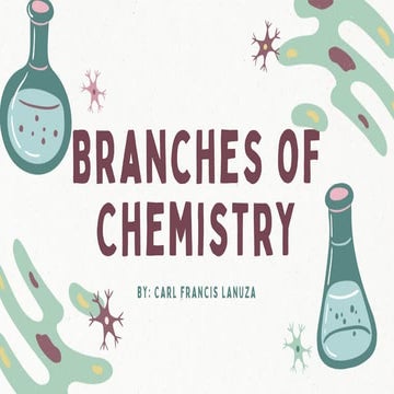 Branches of chemistry | PPTX