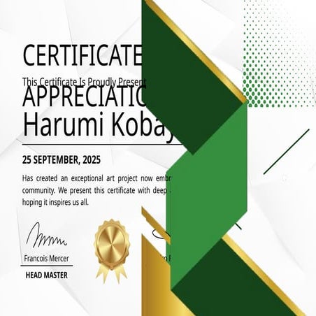 Green and White Modern Appreciation Certificate.pptx