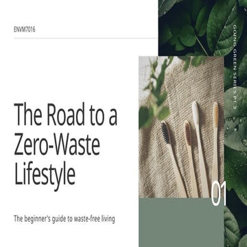 Green and White Zero Waste Lifestyle Nature or Environmental Causes ...
