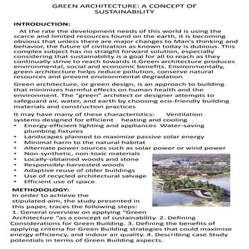 Green architecture | PPTX