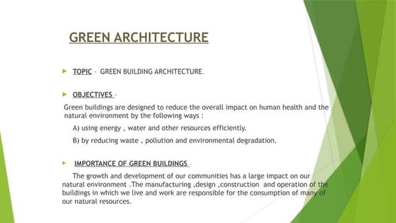 Sustainable architecture | PPTX