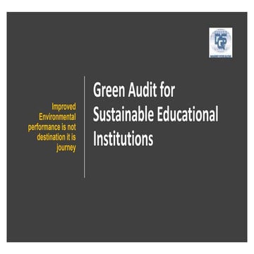 Green Audit for Institutes | PPTX