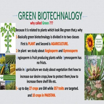 Green biotechnalogy | PPTX