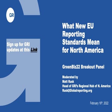 What New EU Reporting Standards Mean for North America | PDF