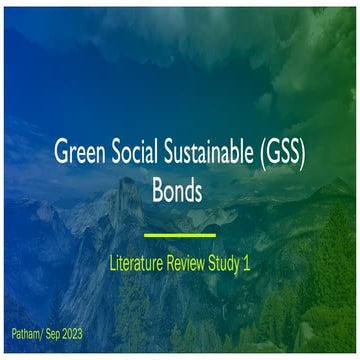 Bonds_ Lit review _ progress summary report | PPTX