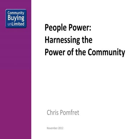 Green Breakfast 14 Nov 2012 with guest speaker Chris Pomfret, Founder ...