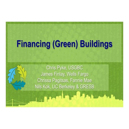 Greenbuild 2012 - Finance Session | PDF