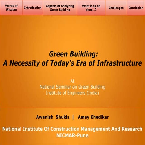 Green building challenges | PPTX
