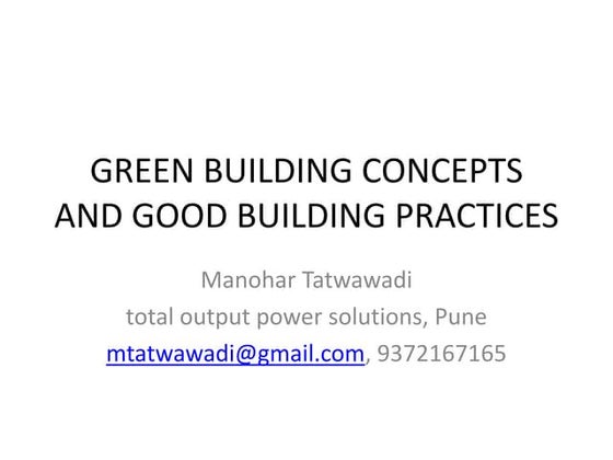 Benefits of green buildings | PPT