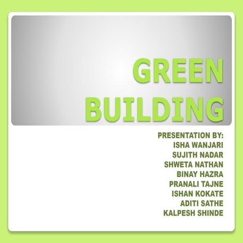 Green buildings | PPTX