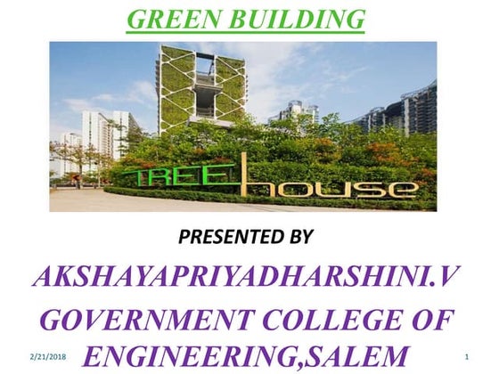 Cost Comparison Between Normal Building and Green Building Considering ...