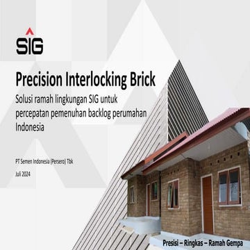 Green Cement SIG Interlockbrick Precision Interlocking Brick | PDF
