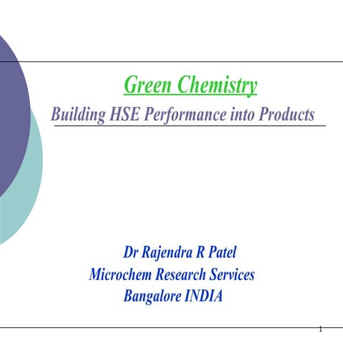 Green Chemistry | PPT