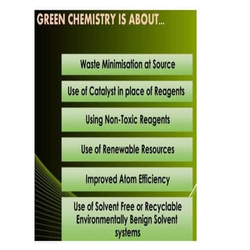 Green Chemistry of the environmental chemistry | PDF