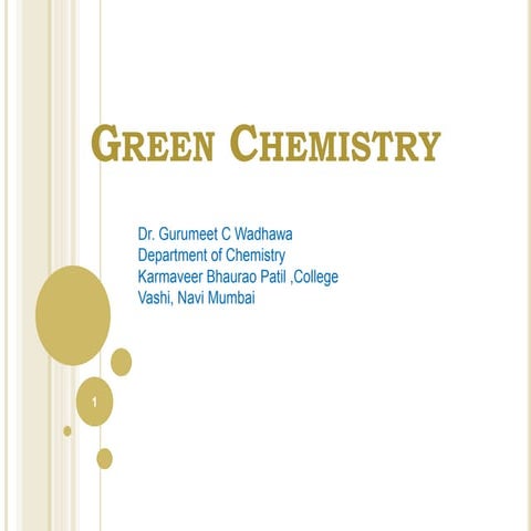 Green chemistry ii | PPTX
