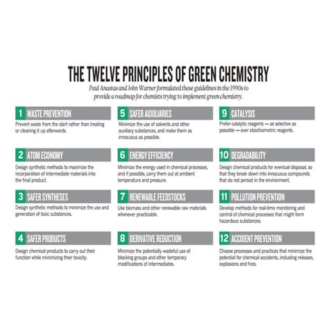 12 Principles of Green Chemistry | PDF