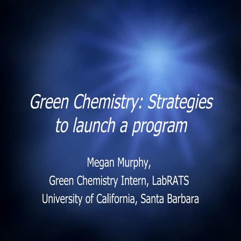 Green Chemistry Strategies | PPT