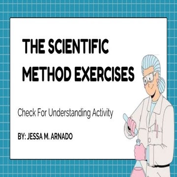SCIENTIFIC METHOD EXERCISES.pptx | Biological Sciences | Science