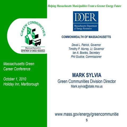Green communities, mark sylvia | PPT