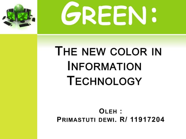 Green computing ppt | PPTX