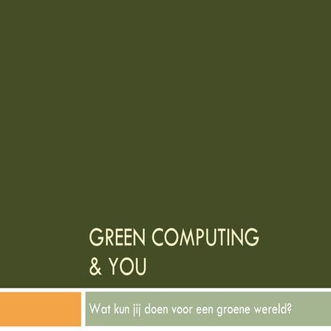 Green Computing | PPT