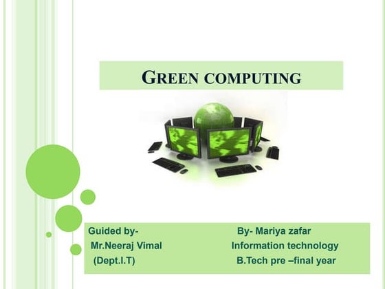 Green Computing - Presentation | PPTX