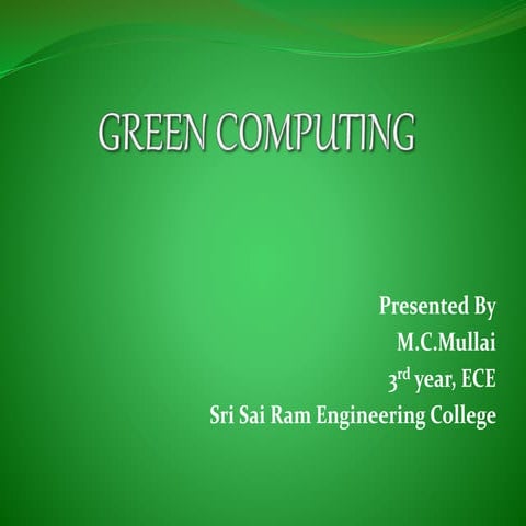 Green computing | PPT
