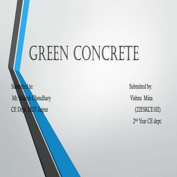 Green Concrete Green Concrete Green Concrete Pptx