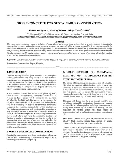 green concrete | DOCX | Civil Engineering Industry | Industries