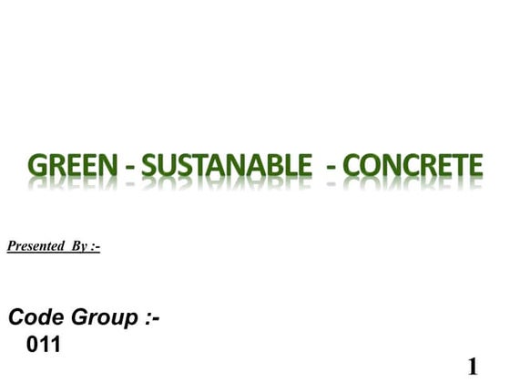 green concrete | DOCX | Civil Engineering Industry | Industries