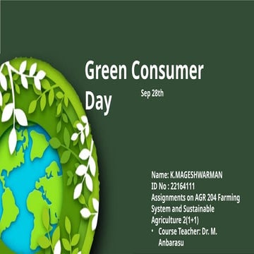 Green consumer day ppt.pptx.....,........ | PPTX