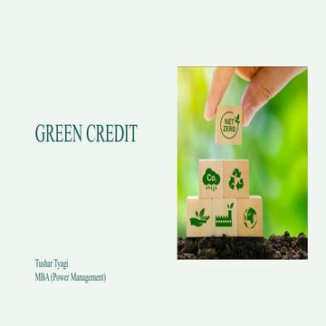 Green Credit by my student of India and way forward | PPTX