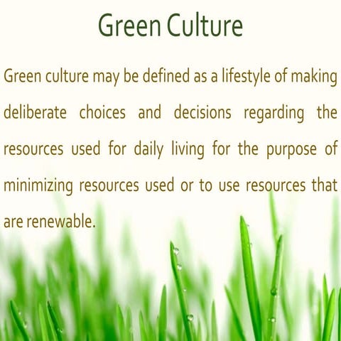Green culture | PPTX