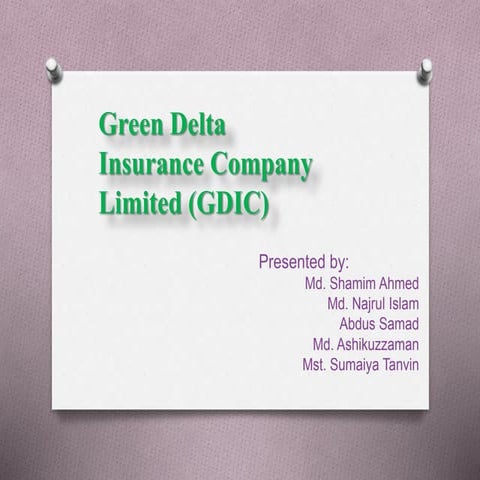 Green delta insurance company | PPTX