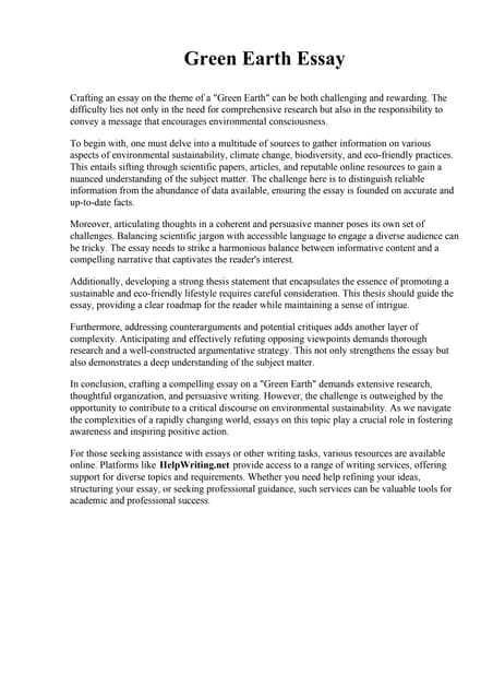 Global Warming Persuasive Essay. Michigan State University | PDF