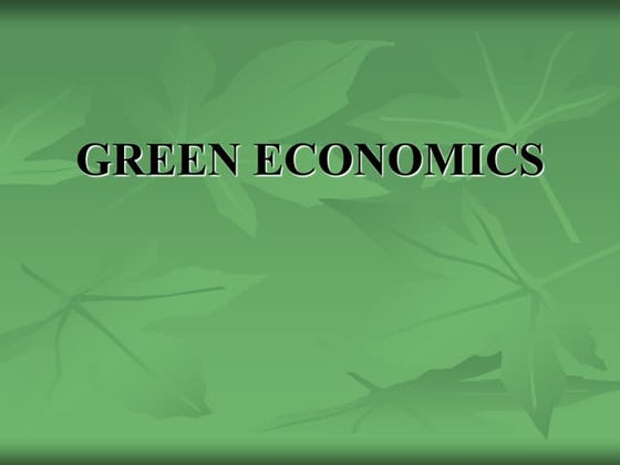 Green economy | PPT