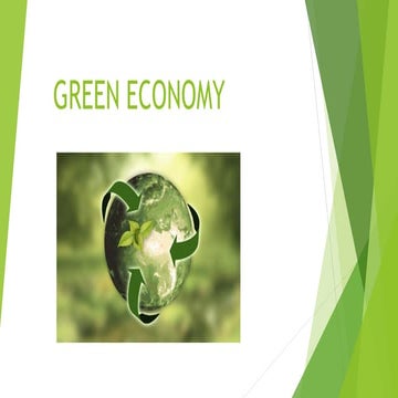 Green economy | PPT | Free Download