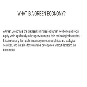 Green economy | PPTX