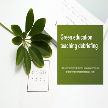 Green education powerpoint for presentation | PPTX