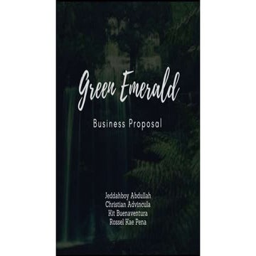 Green Emerald Product Proposal | PPTX