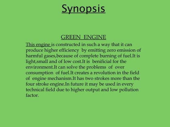 Green Engine Final Report | DOCX | Green Vehicles | Auto Type