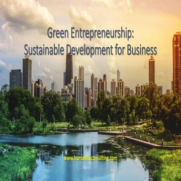 Green Entrepreneurship Sustainable Development for Business | PDF