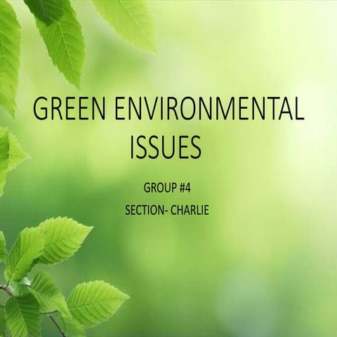 Environmental science, GREEN ENVIRONMENT-WPS Office.ppt